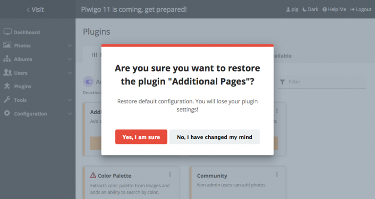 Managing your Piwigo: what's new in Piwigo 11