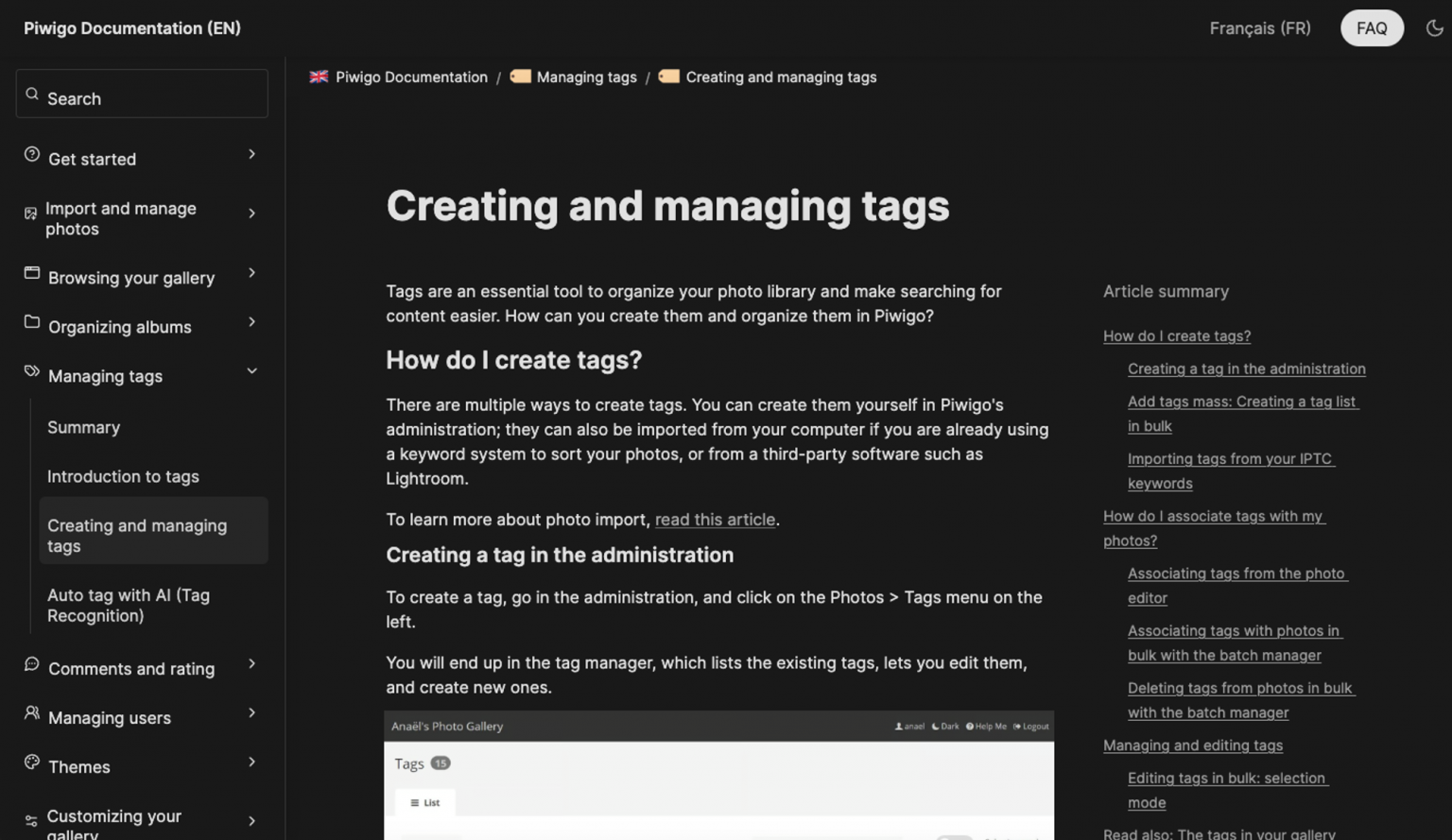 The new Piwigo documentation is now available! - The Piwigo.com Blog